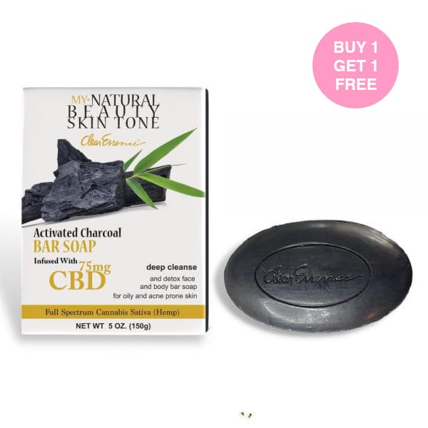 Clear Essence Activated Charcoal Bar Soap Infused with CBD